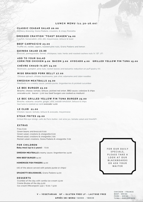 Brasserie le Bec Winter Menu: Have you tried it yet?